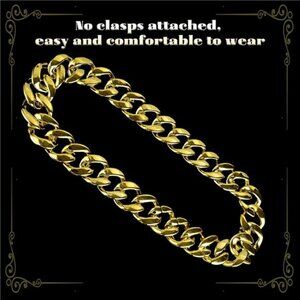 Other | Big Gold Chain Necklace Fake Gold Chain Costume Hip Hop Rapper ...